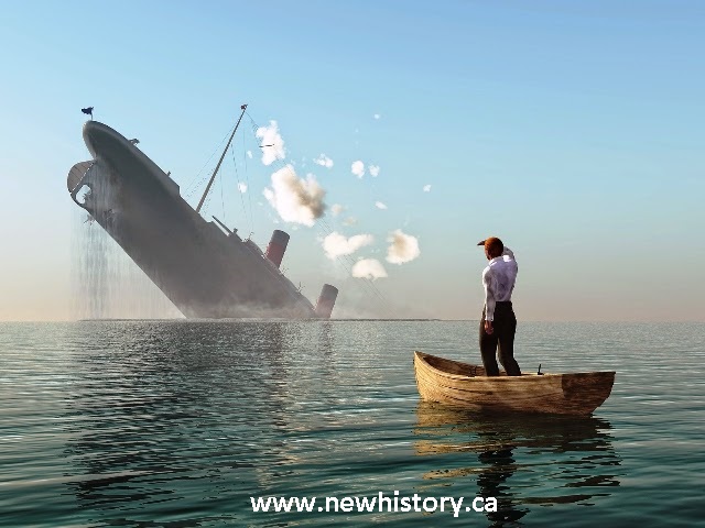 Plugging the holes of a sinking ship - new history
